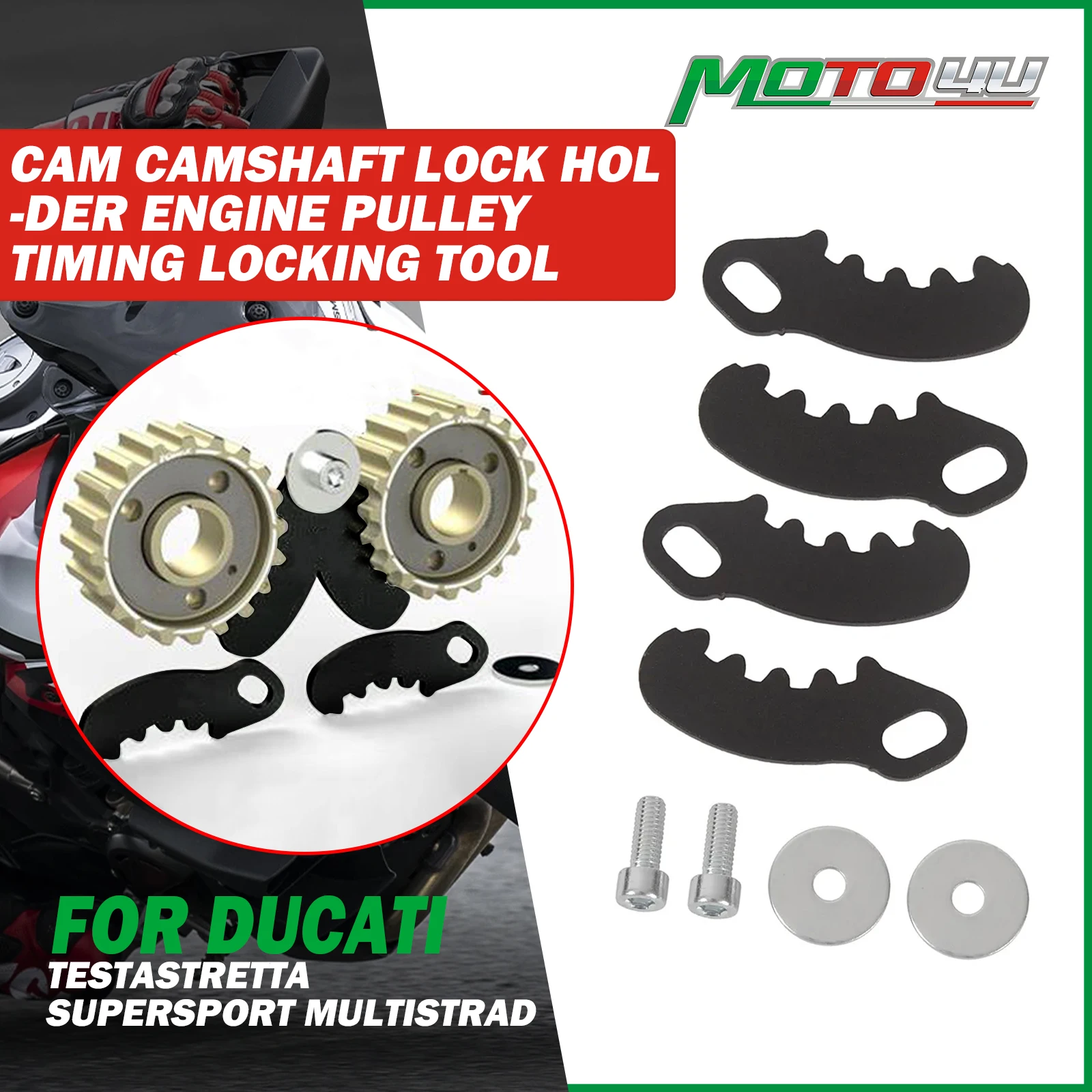 4PCS For Ducati Testastretta Camshaft Lock Holder Engine Pulley Timing ...