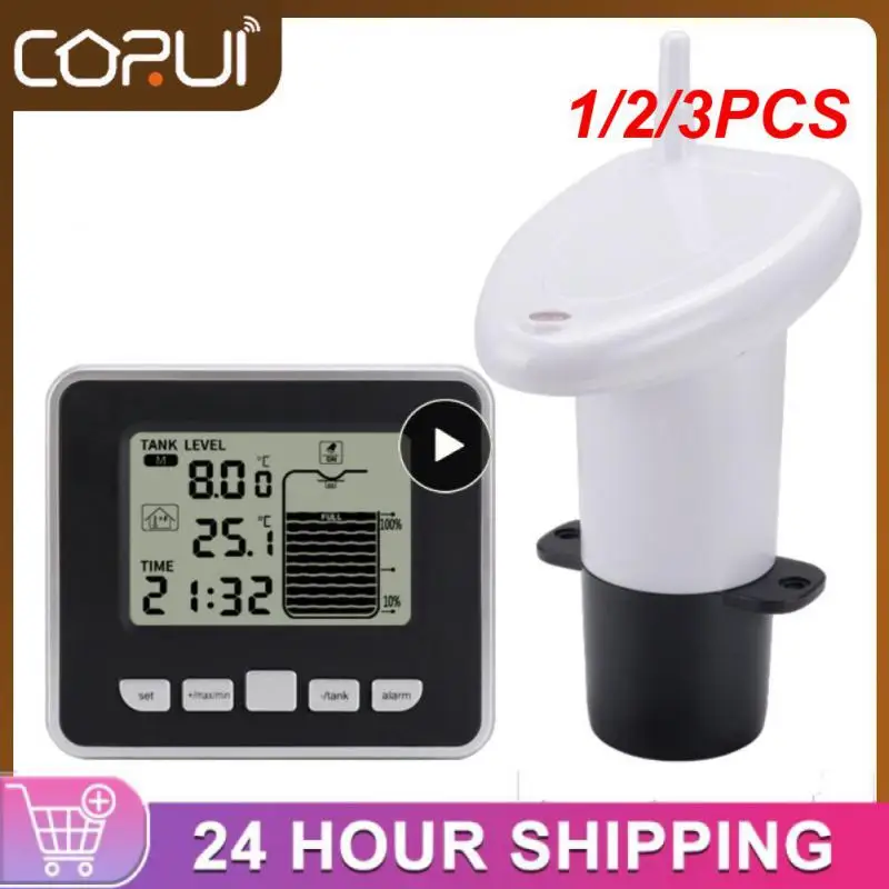 1-2-3PCS-Ultrasonic-Wireless-Water-Tank-Liquid-Depth-Level-Meter-Sensor ...