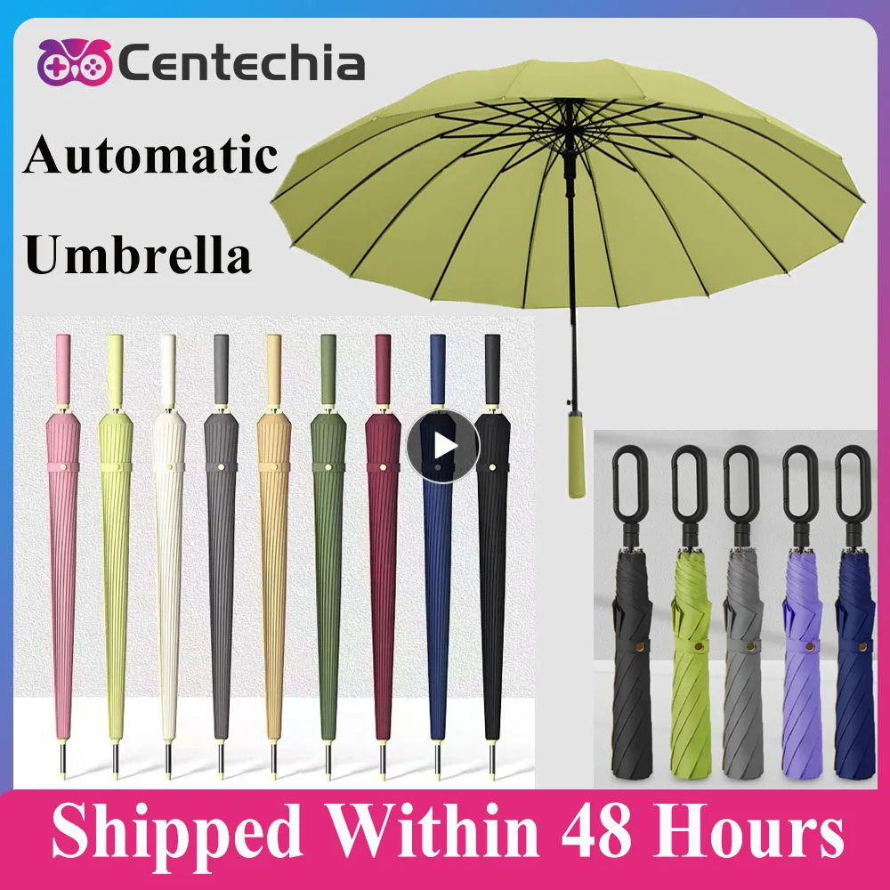 Classical-16-Bone-Long-Handle-Business-Umbrella-Unisex-Vintage ...
