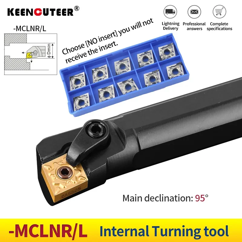 1pc S16Q-MCLNR12 S20R-MCLNR12 S25S-MCLNR12 Internal Turning Tool Holder ...