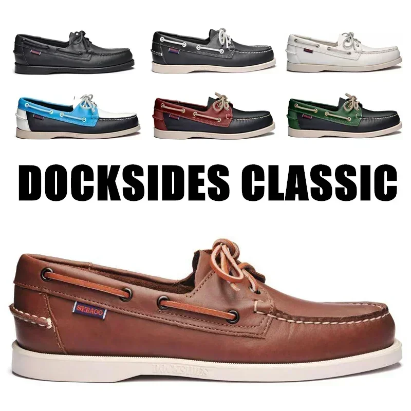 Sebago-Docksides-zapatos-n-uticos-con-cordones-para-hombre-calzado-de ...