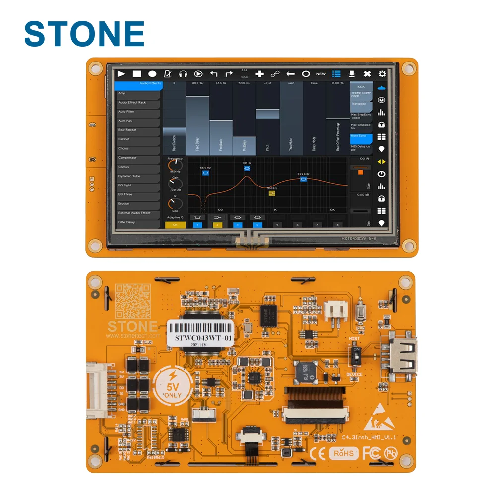 4.3" Hmi Tft Lcd Display Module With Touch Panel +controller Board ...