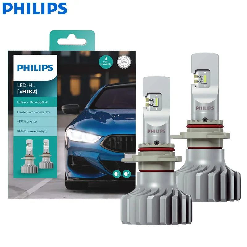 Philips-LED-HIR2-9012-Ultinon-Pro7000-New-Gen-Car-Lamps-LED-Auto-DRL ...