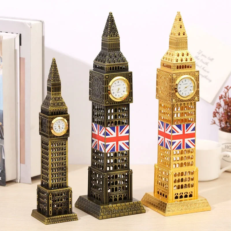 Metal-Big-Ben-Model-With-Real-Watch-London-UK-Landmark-Building-Tourist ...