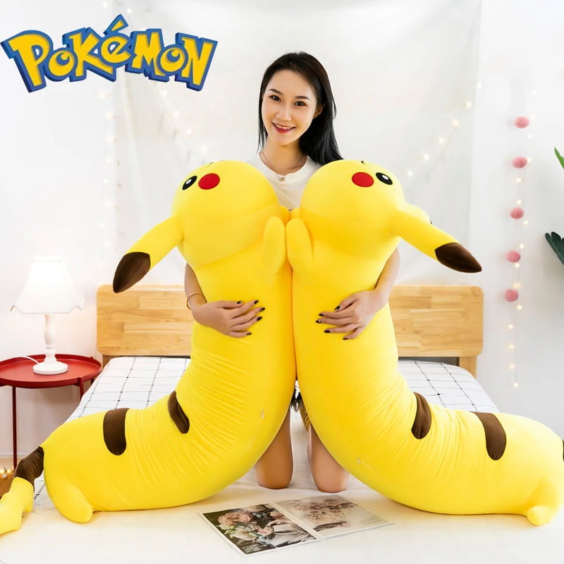110cm Pokemon Oversized Cartoon Pikachu Kawaii Plush Doll Pikachu Legs ...