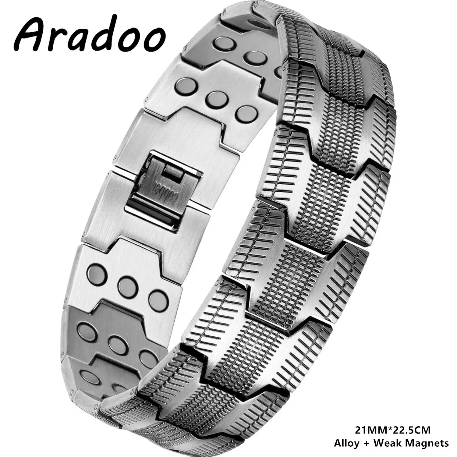 ARADOO Tank Tread Pattern Copper Bracelet for Men Copper Alloy Bracelet ...