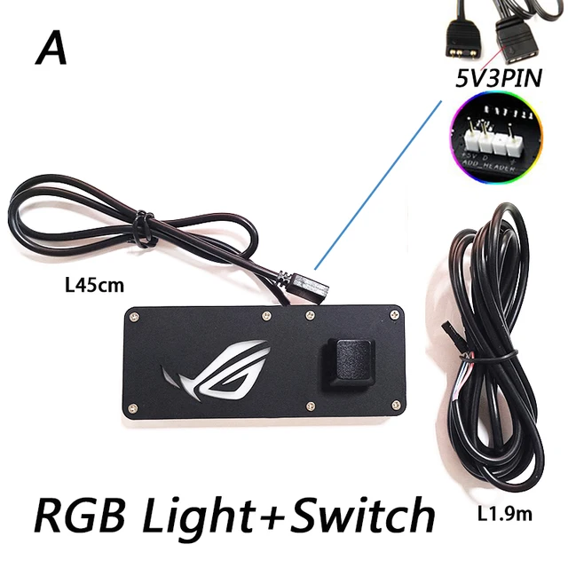 External Computer Switch RGB Chassis Decoração, PC Motherboard Table ...