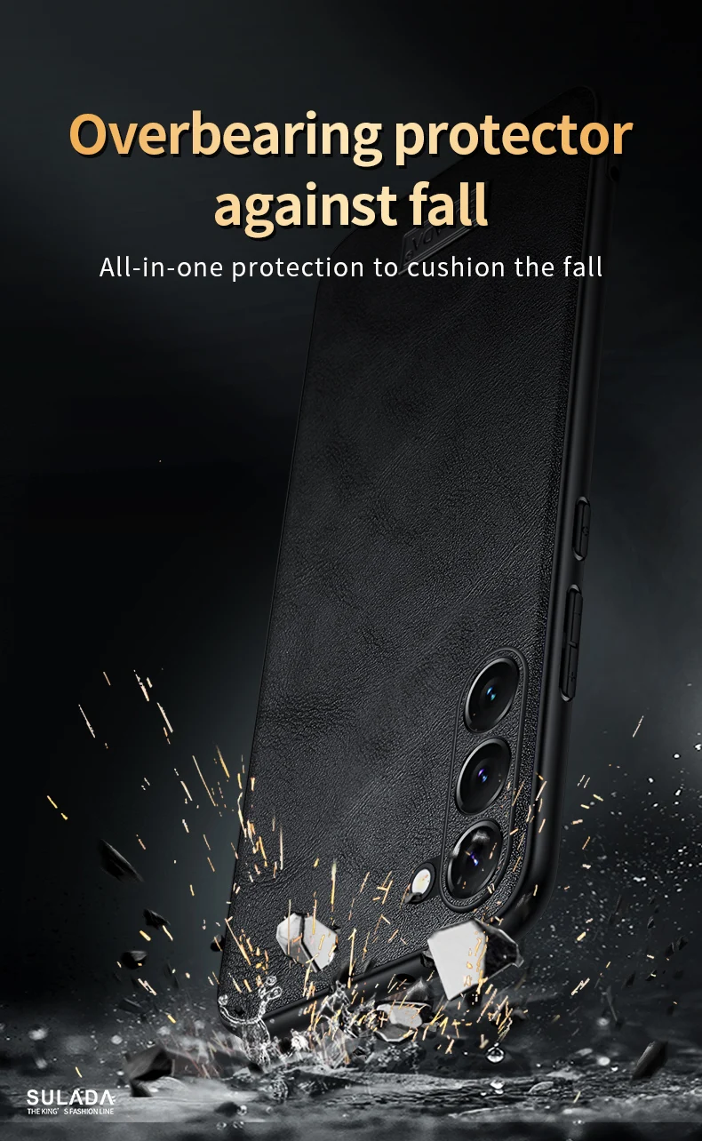 Luxury Leather Cover for Samsung Galaxy S25 Ultra S25 Plus Case Hard PC ...