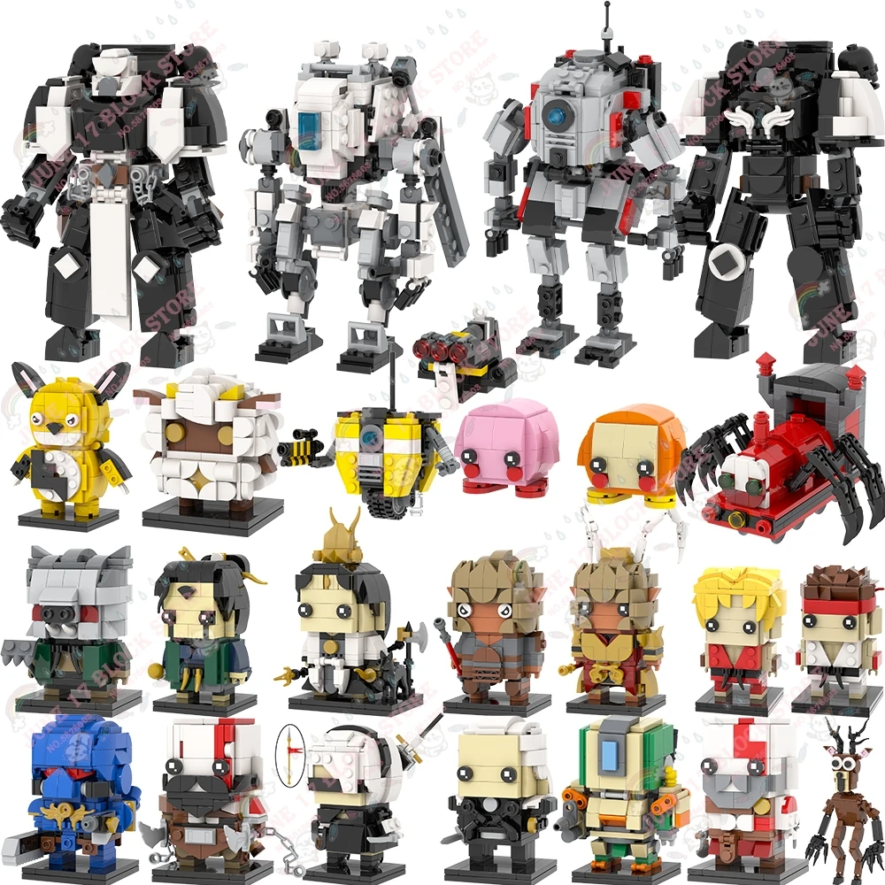 Games Series Mecha Brickheadzed Figures MOC Building Blocks Set Adults ...