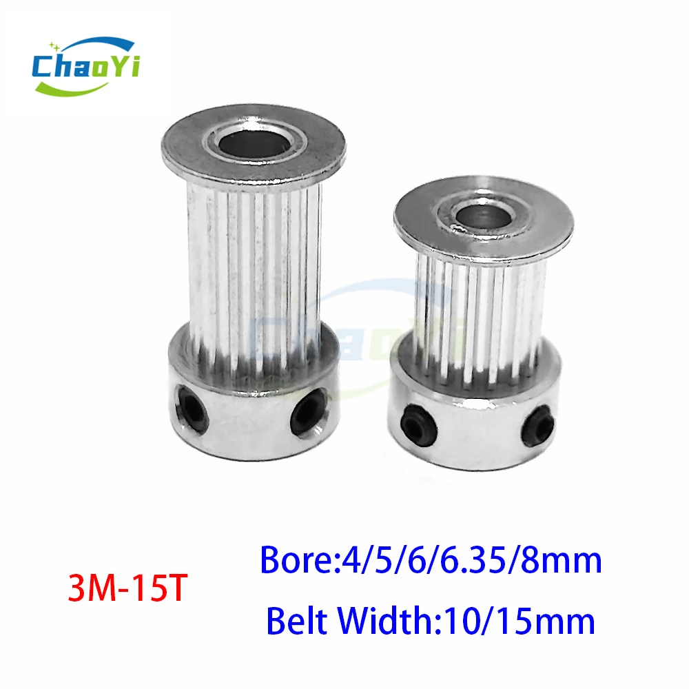 HTD 3M 15 Tooth Timing Pulley Bore 4/5/6/6.35/8mm Synchronous Wheel For ...