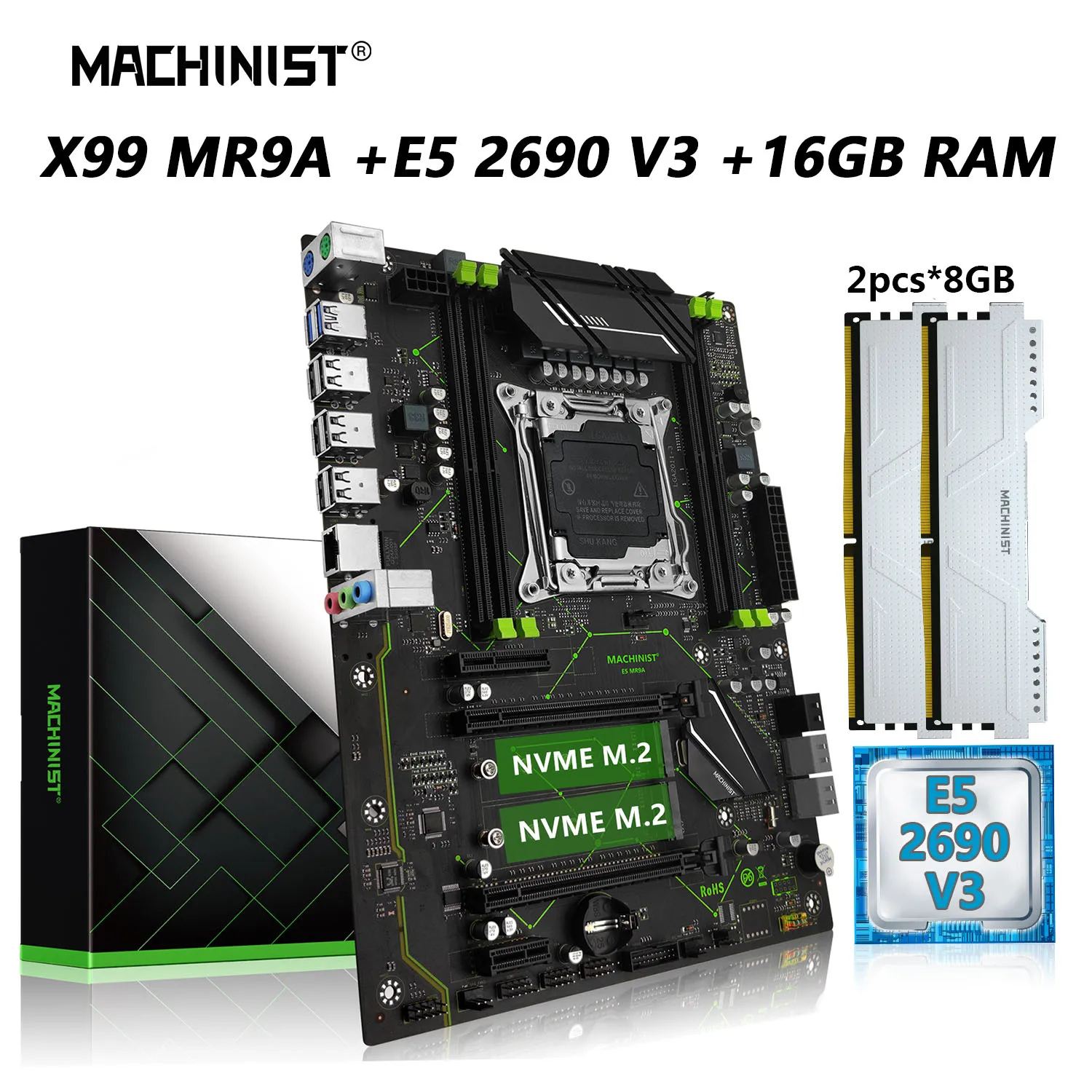 MACHINIST-MR9A-X99-Motherboard-Combo-Kit-Xeon-E5-2690-V3-CPU-Processor ...