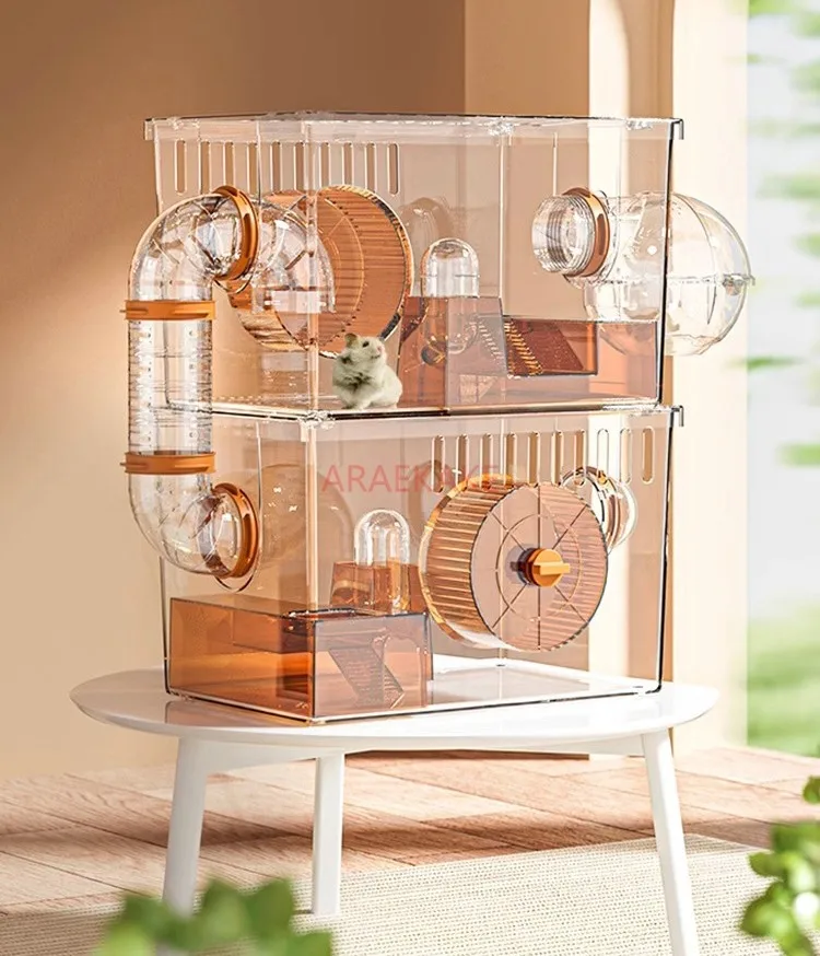 Hamster-cage-acrylic-transparent-double-layer-super-large-luxury-villa ...