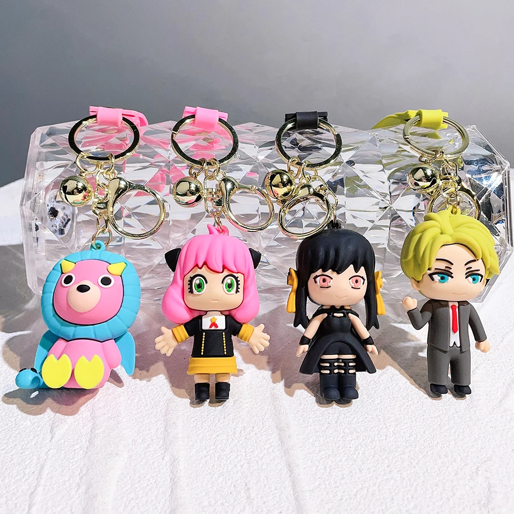 Anime-SPY-FAMILY-Keychain-PVC-Cartoon-Key-Chain-Loid-Forger-Anya-Forger ...