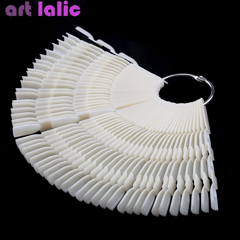150pcs-Nail-Art-Fan-Shape-Display-Natural-Chart-Gel-Polish-Coloring ...