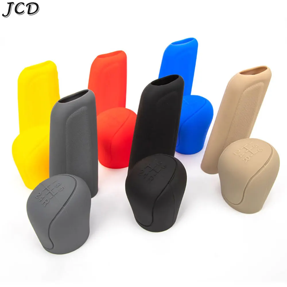 JCD-Car-Auto-Manual-Silicone-Shift-Gear-Head-Knob-Cover-Handbrake-Hand ...