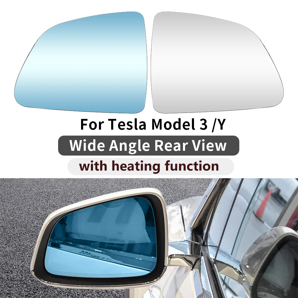 2PCS-Car-Wide-Angle-mirror-heat-Waterproof-anti-glare-Large-Vision ...