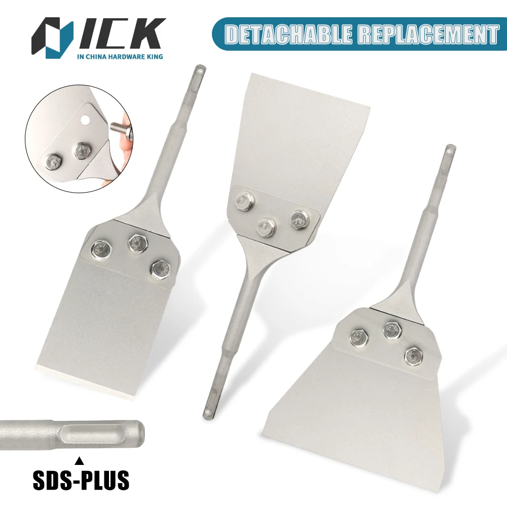 SDS-Plus-Floor-Scraper-Electric-Hammer-Replaceable-Blade-Scaling-Chisel ...
