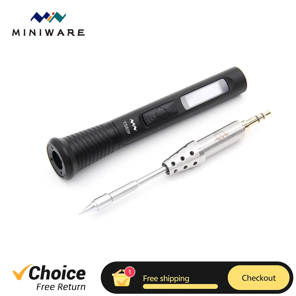 MINIWARE-TS80P-Smart-Soldering-Iron-30W-Type-C-OLED-Screen-Adjustable ...