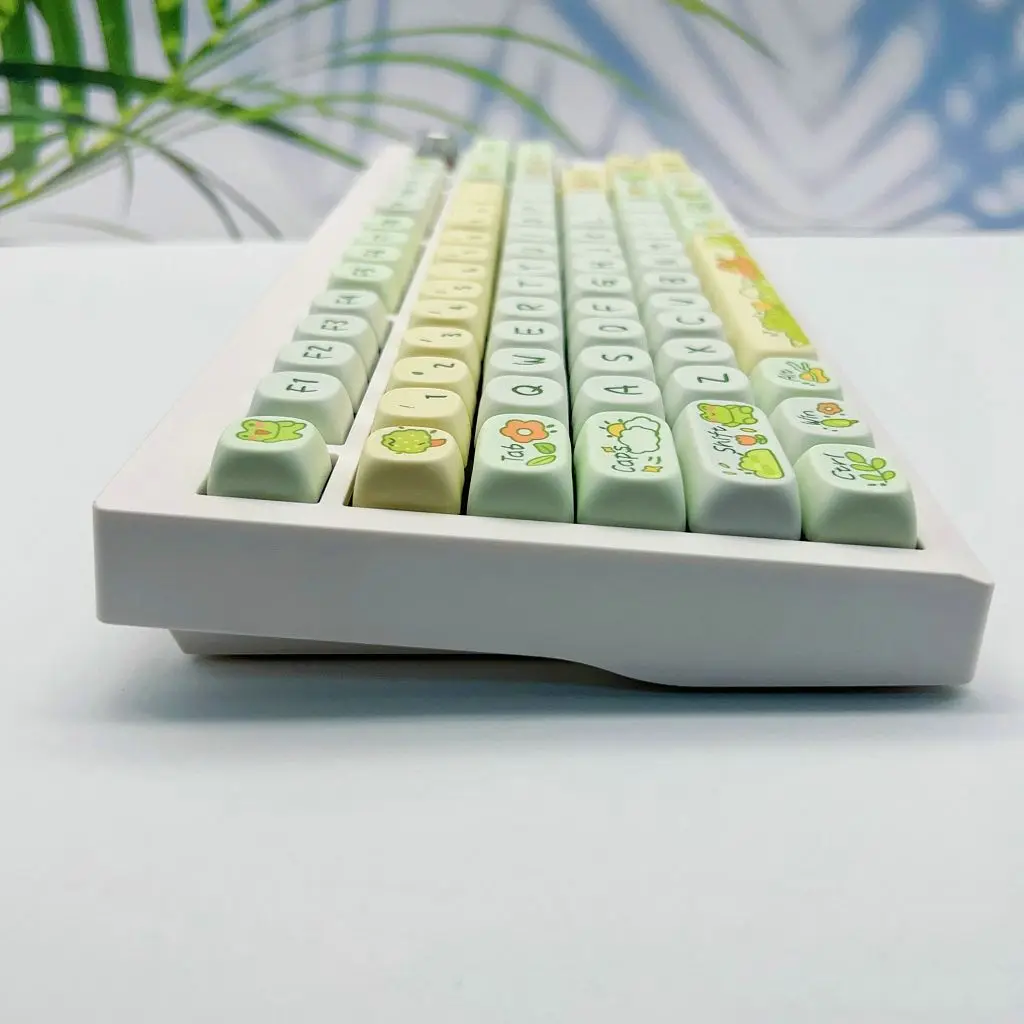 PBT-material-138-keys-MOA-light-green-keycaps-Frog-Spring-suitable-for ...