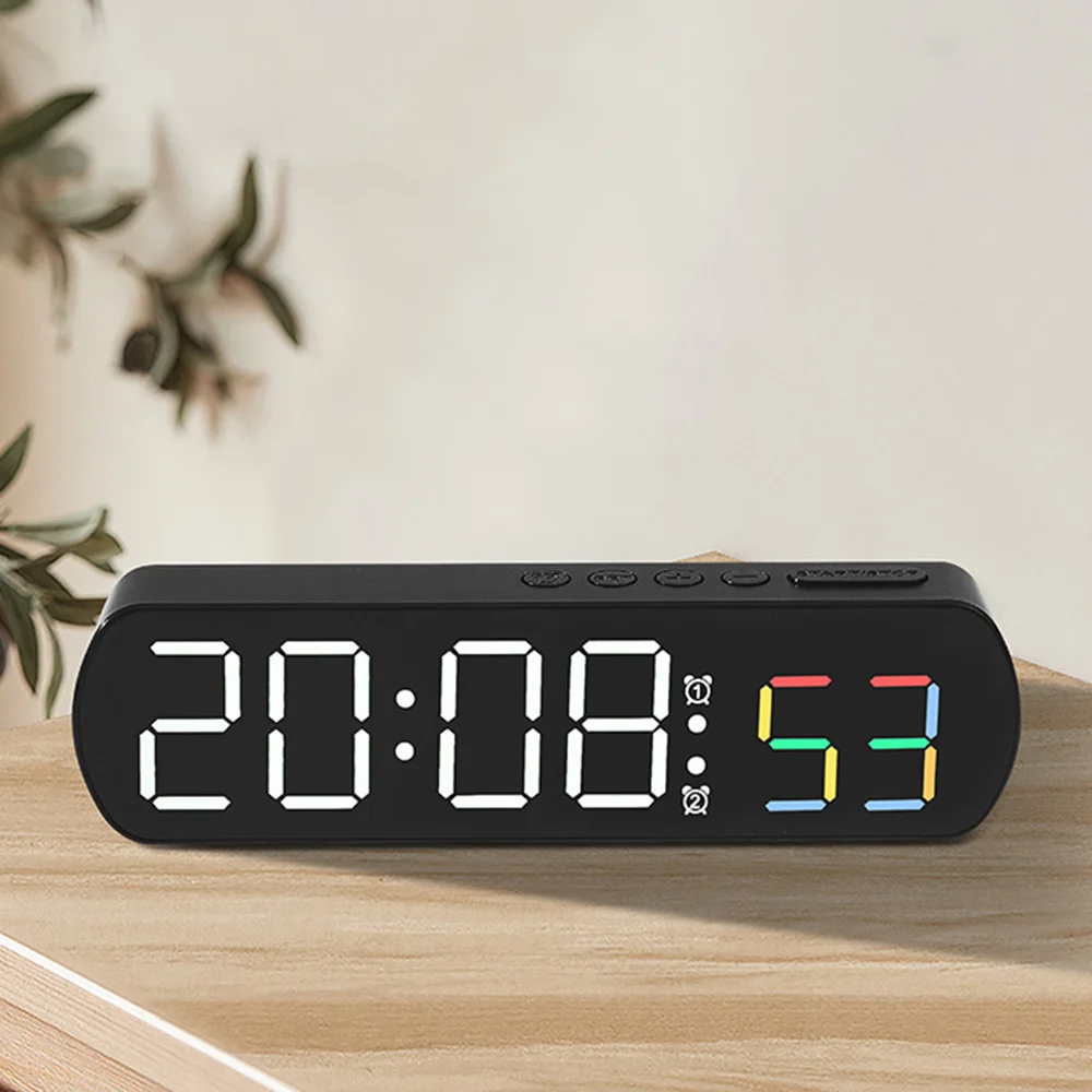 Voice-Control-Digital-Alarm-Timer-Clock-Temperature-Dual-Alarm-Desktop ...