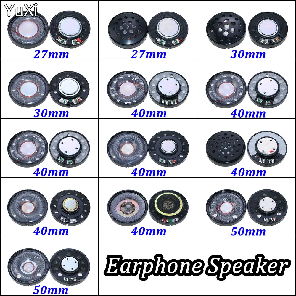 1Pcs 27mm 30mm 40mm 50mm Driver Hifi Bluetooth White Magnetic Headphone ...