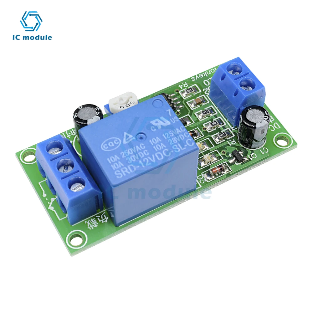 NE555-DC-12V-Time-Delay-Relay-Module-Conduction-Trigger-Timing-Delay ...