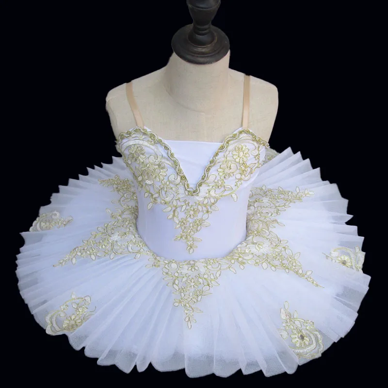 Professional Classical Ballet Tutu Dance Dress Girls White Long Swan ...