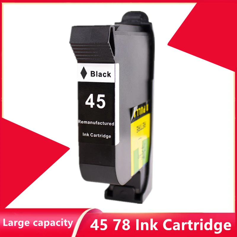 Black Compatible ink cartridges For HP 45 78 deskjet 1220c 3820 3822 ...