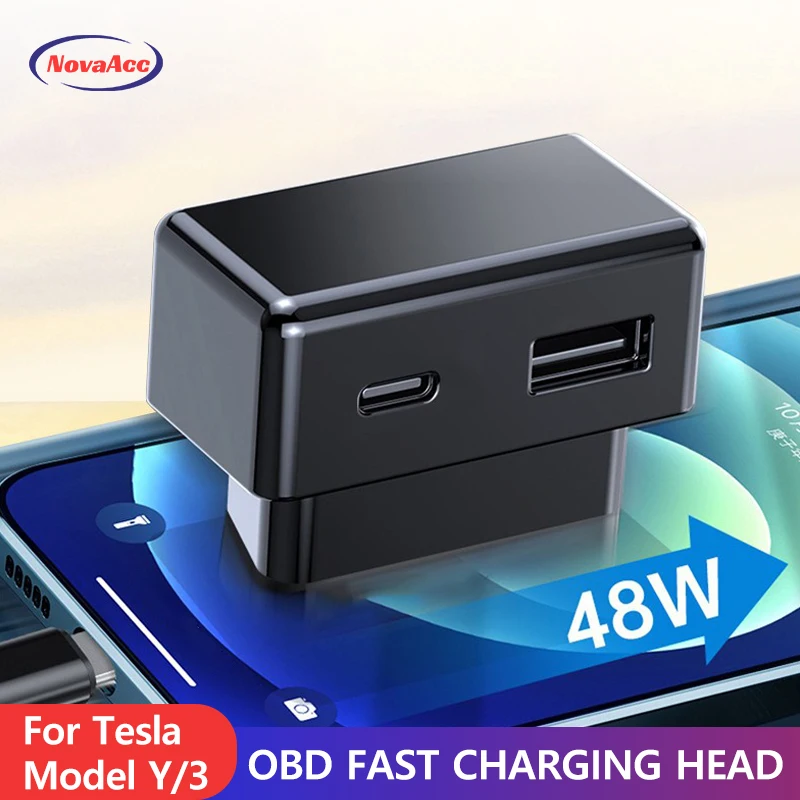 OBD-Adapter-Charging-For-Tesla-Model-3-Y-X-S-obd2-Splitter-Charger ...