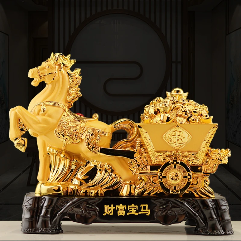 Chinese-Resin-Zodiac-Horse-Ornaments-Absorb-Wealth-Resin-Crafts-Wine ...