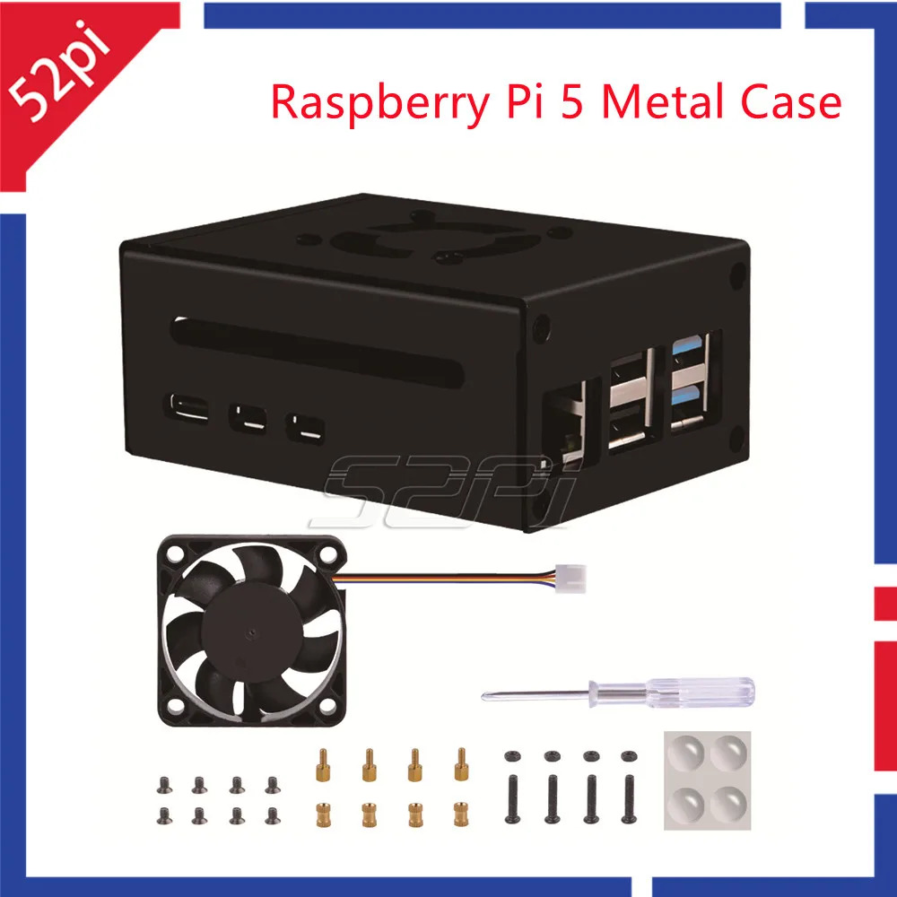 52Pi-Raspberry-Pi-5-Case-with-Fan-Raspberry-Pi-5-Case-Fan-Raspberry-Pi ...