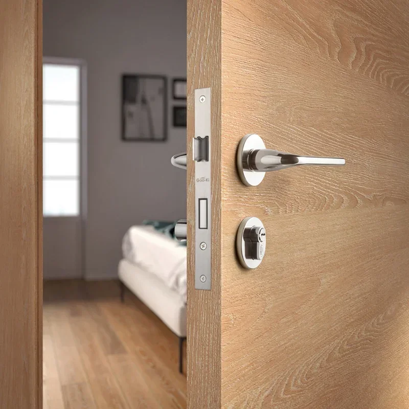 Nordic High-end Mute Room Door Lock Handle luxurious Interior Door Lock ...