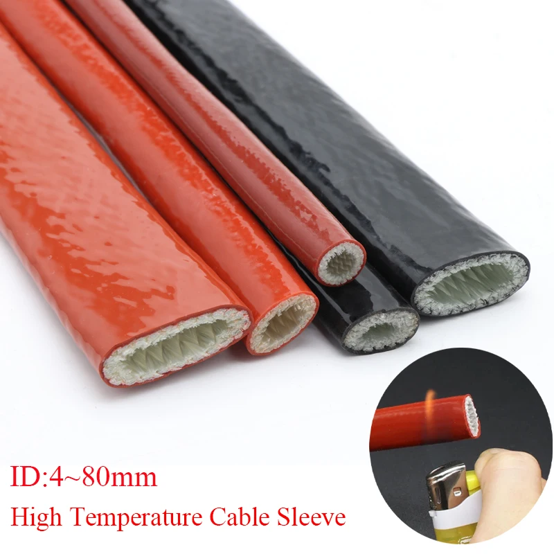 1M High Temperature Resistant Fiberglass Tube Silicone Resin Fiber ...