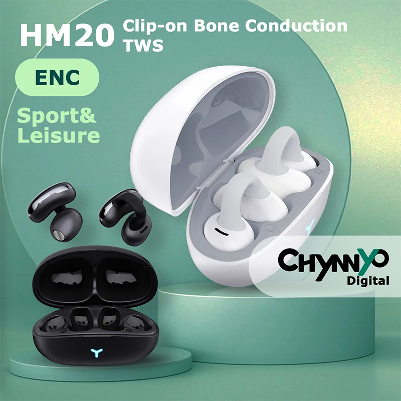 Bone-Conduction-Wireless-bluetooth-Headset-HM20-TWS-Open-Ear-Bluetooth-5-2-Ear-Clip-Headphones ...