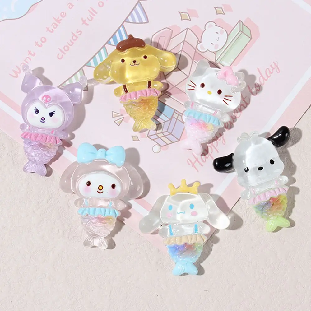 10PCS-Resin-Cute-Through-Kittens-Puppies-Rabbits-Mermaids-Figurines ...