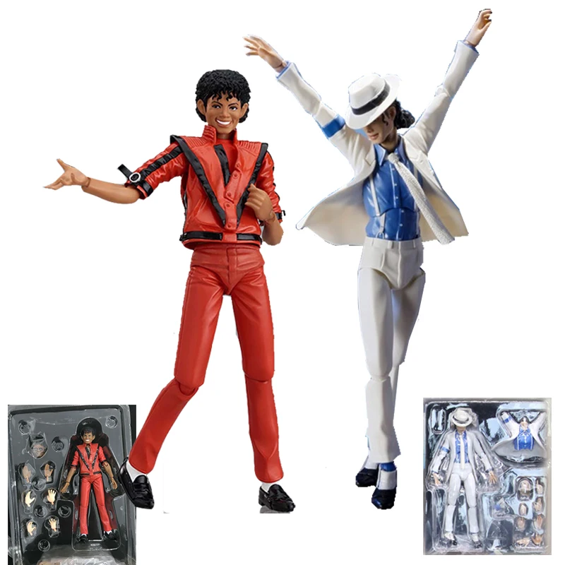 Michael Jackson The white suit Figma 096 Michael Jackson Action Figure MJ Thriller Classic Model ...
