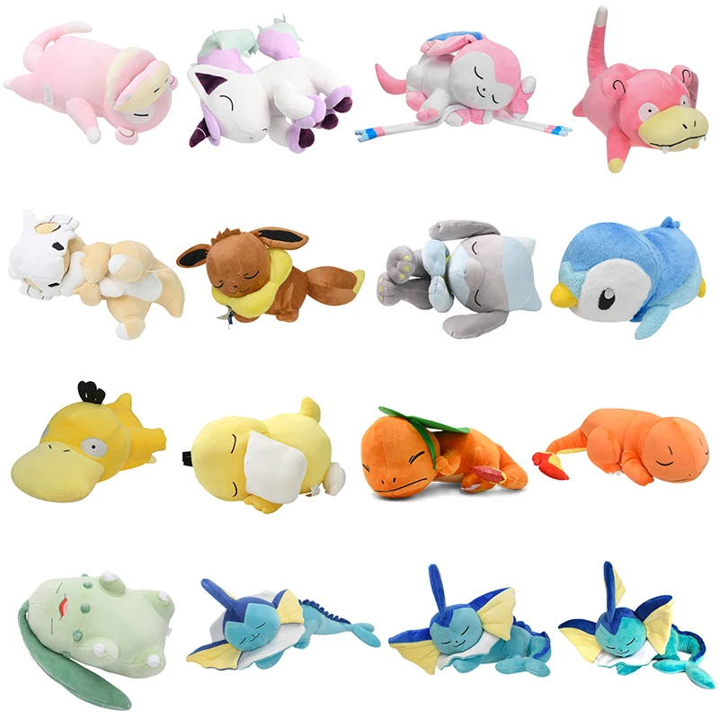 Pokemon-Sleep-Soft-Pillows-Dolls-Cubone-Slowpoke-Lucario-Eevee-Peluche ...