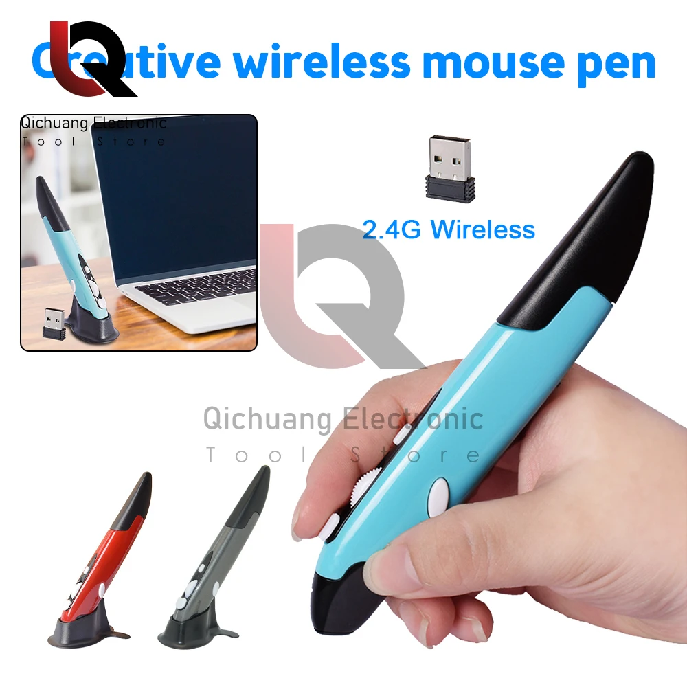 1Pcs-2-4G-USB-Wireless-Mouse-Pen-Personality-Creative-Vertical-Pen ...