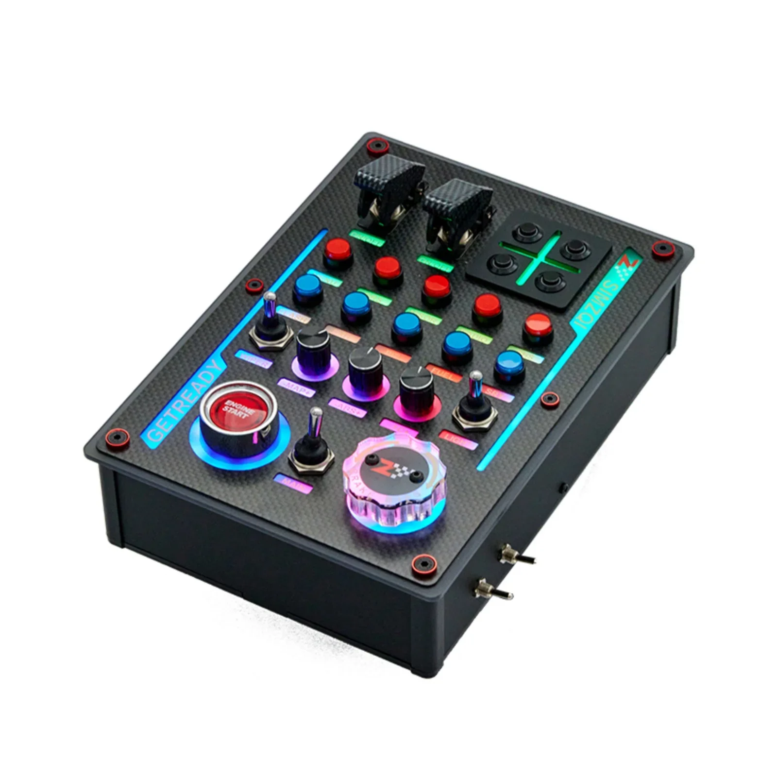 SIMZQI-X5-Simulates-Racing-Car-Central-Control-Box-RGB-Multifunctional ...