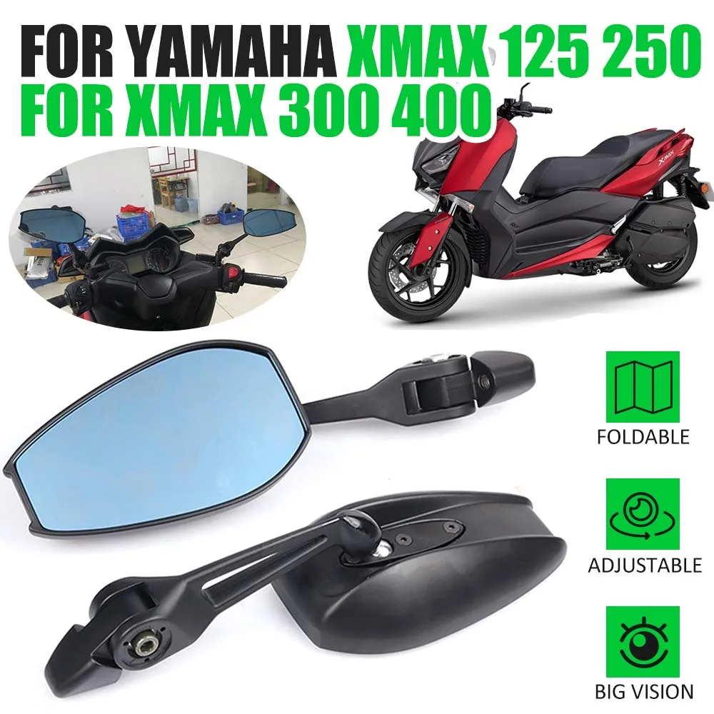 Motorcycle-Side-Rearview-Mirrors-For-Yamaha-XMAX-300-XMAX300-XMAX250 ...