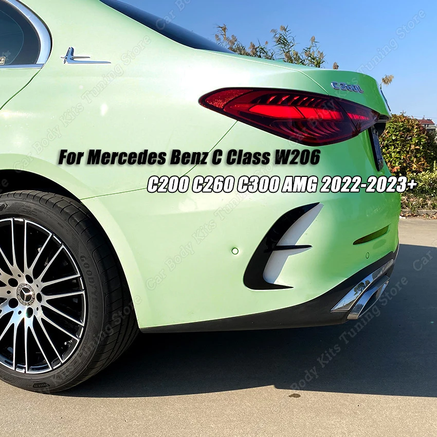 Car-Rear-Bumper-Spoiler-Wind-Knife-Trim-Body-Kits-for-Mercedes-Benz-C ...