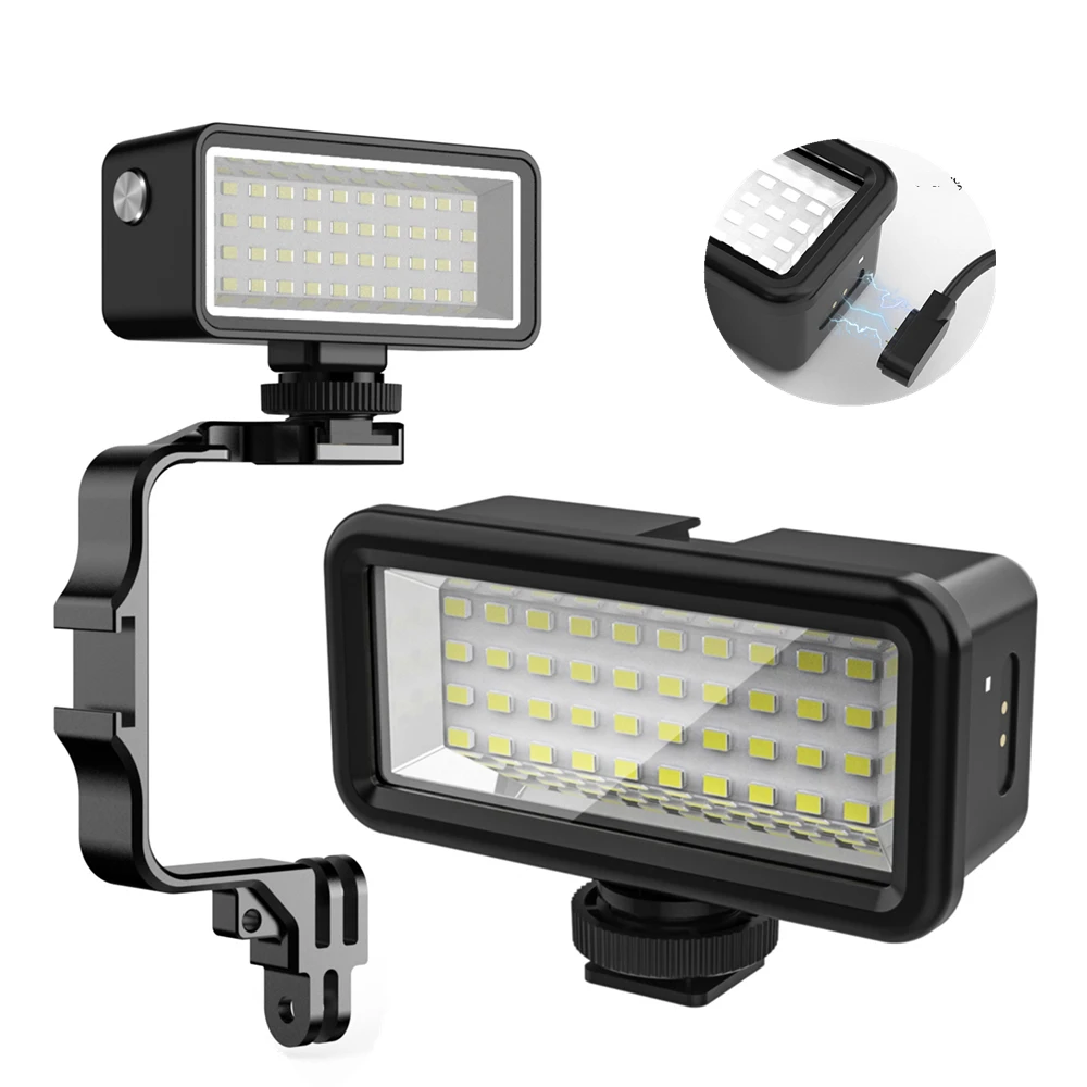 Waterproof-40M-Underwater-Led-Video-Diving-Fill-Light-Lamp-with-Frame ...