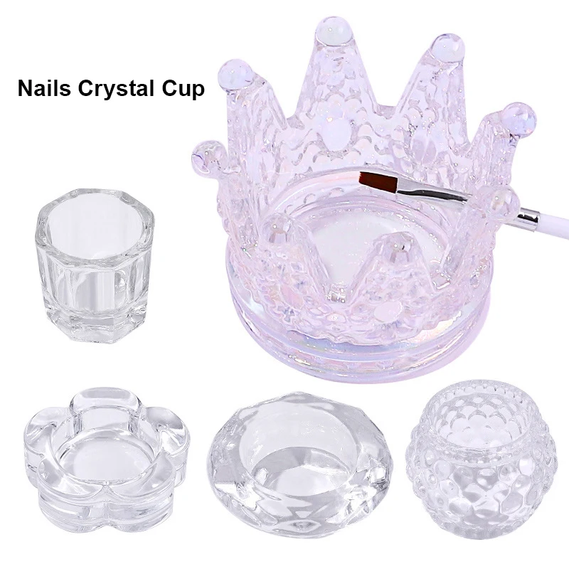 1pcs-Crystal-Glass-Acrylic-Powder-Liquid-Nail-Cup-Clear-Dappen-Bowl-Cup ...