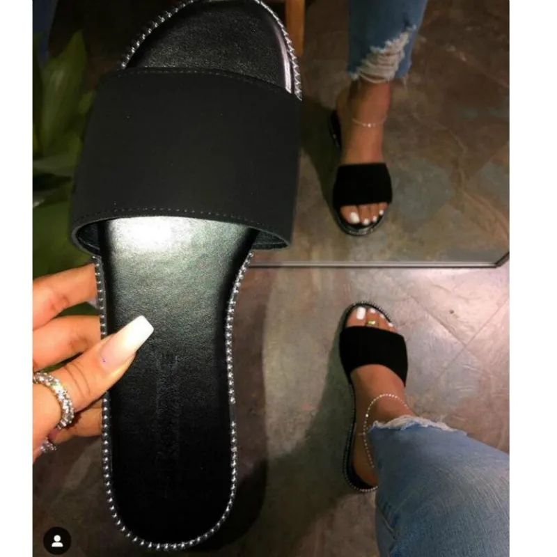 Summer Slippers Womens | Female Slide Slippers | Women's Flat Shoes ...