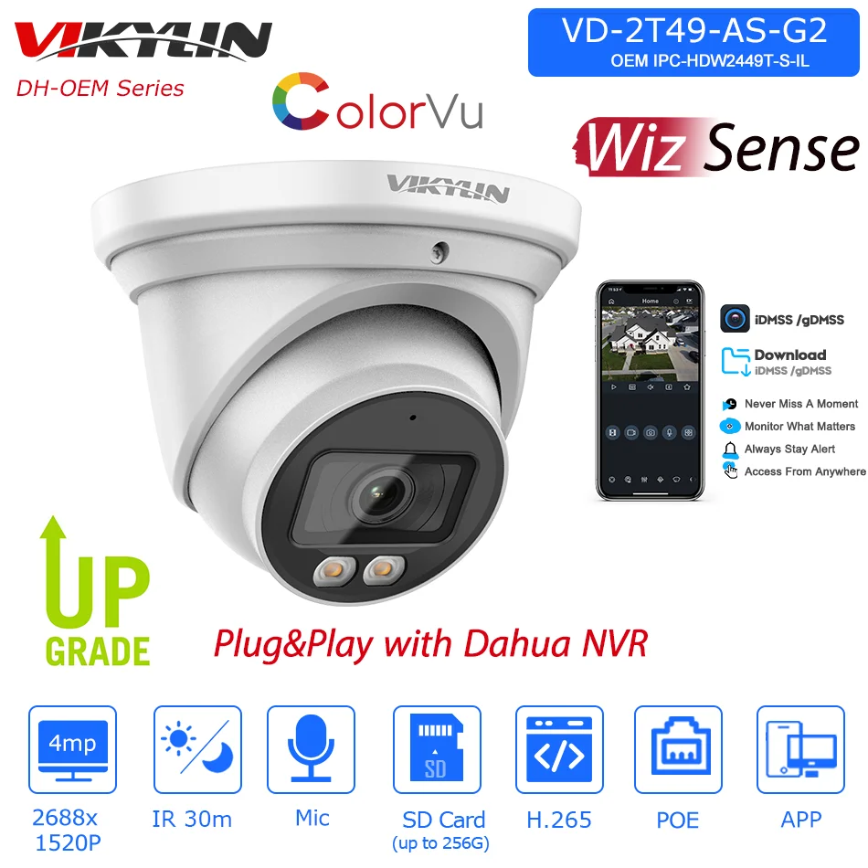 Vikylin-OEM-Dahua-4MP-full-color-IP-Camera-IPC-HDW2449T-S-IL-WizSense ...