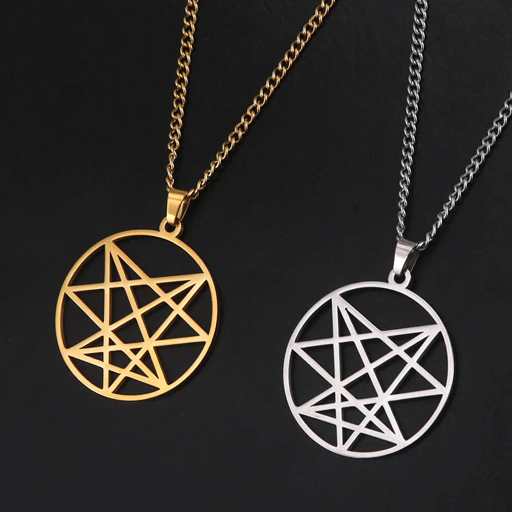 Dawapara-collares-con-colgante-sat-nico-de-la-Orden-de-los-nueve-ngeles ...