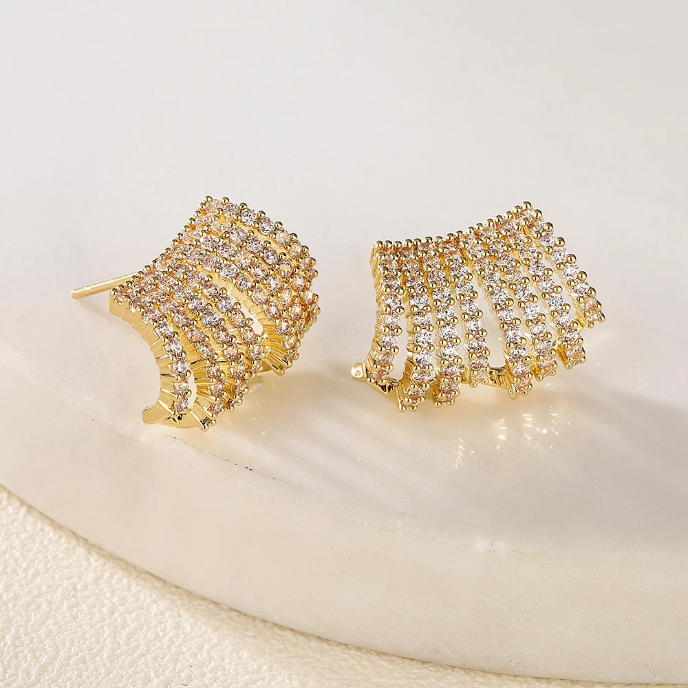 UILZ-High-Quality-Silver-Color-Claws-Stud-Earrings-for-Women-Daily-Wear ...