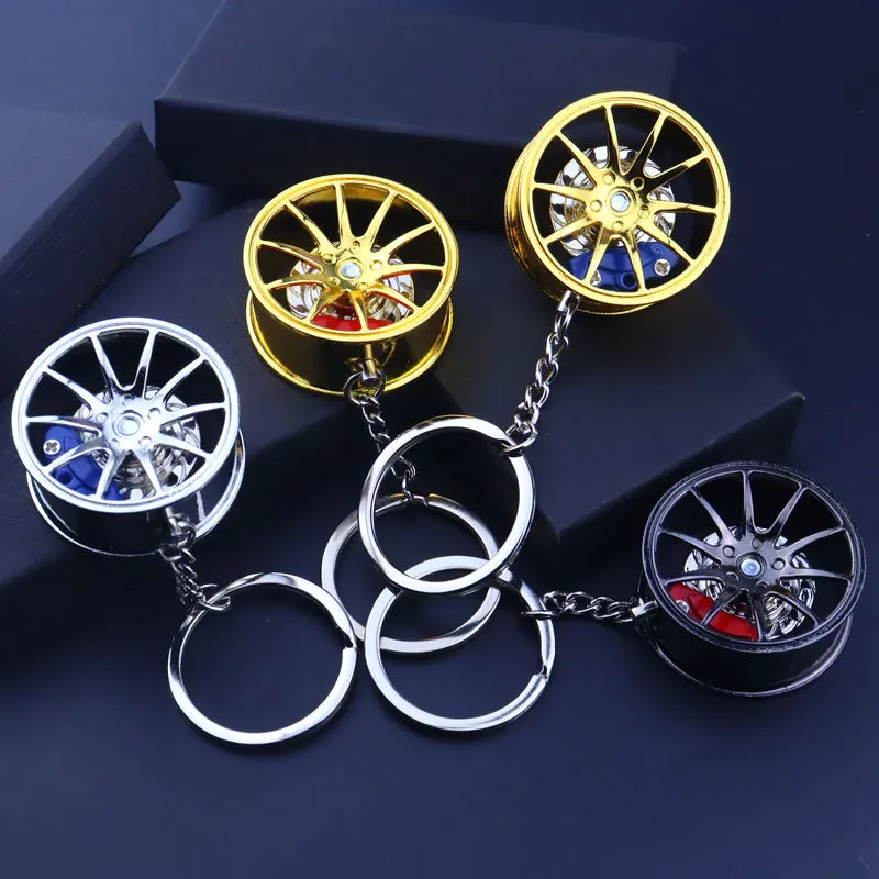 1PC Trendy Bearing Creative Metal Wheel Hub Rotary Bearing Keychain ...