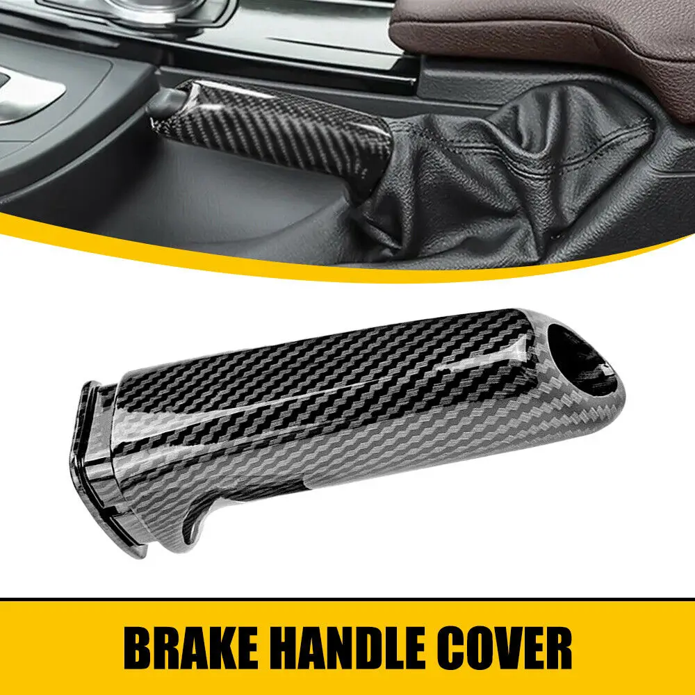 Carbon-Fiber-Style-Universal-Handbrake-Brake-Handle-Cover-For-BMW-E46 ...