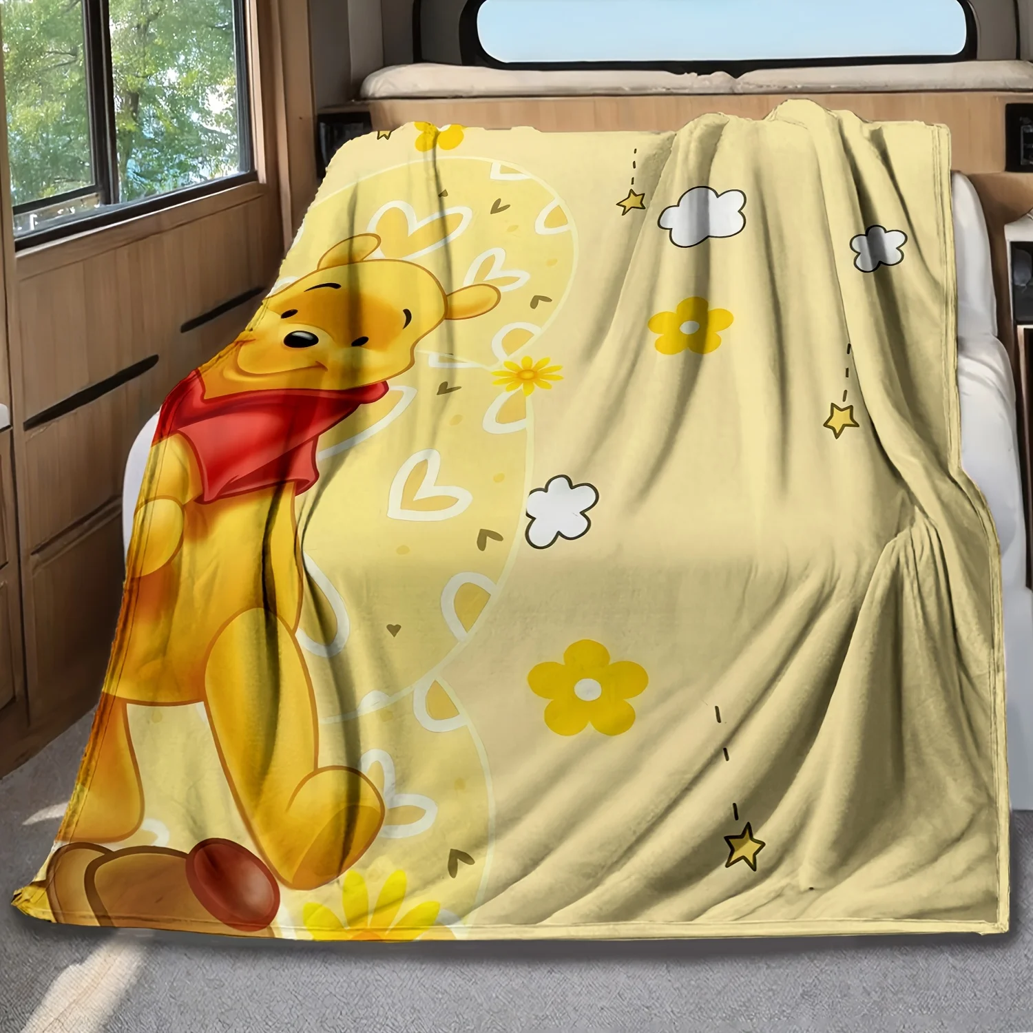 1pc Disney Winnie the Pooh Blanket - Soft Flannel 2D Print, Ideal for ...